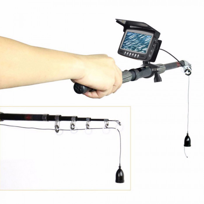 Camera video subacvatica PNI UC430 pentru pescuit cu monitor de 4.3inch ...