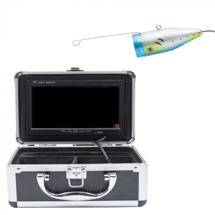 Camera video subacvatica PNI UC730 pentru pescuit cu monitor de 7 inch ...