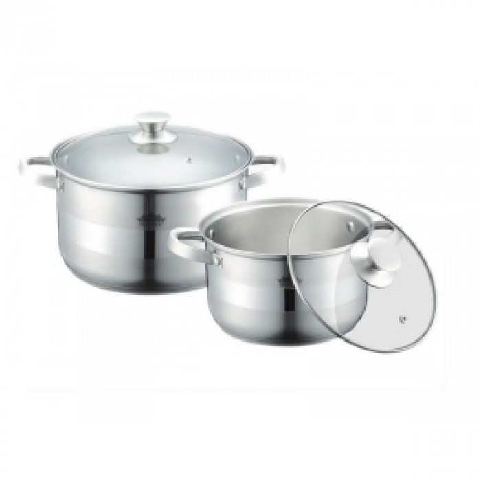 Set 2 oale inox cu capac PH-15293