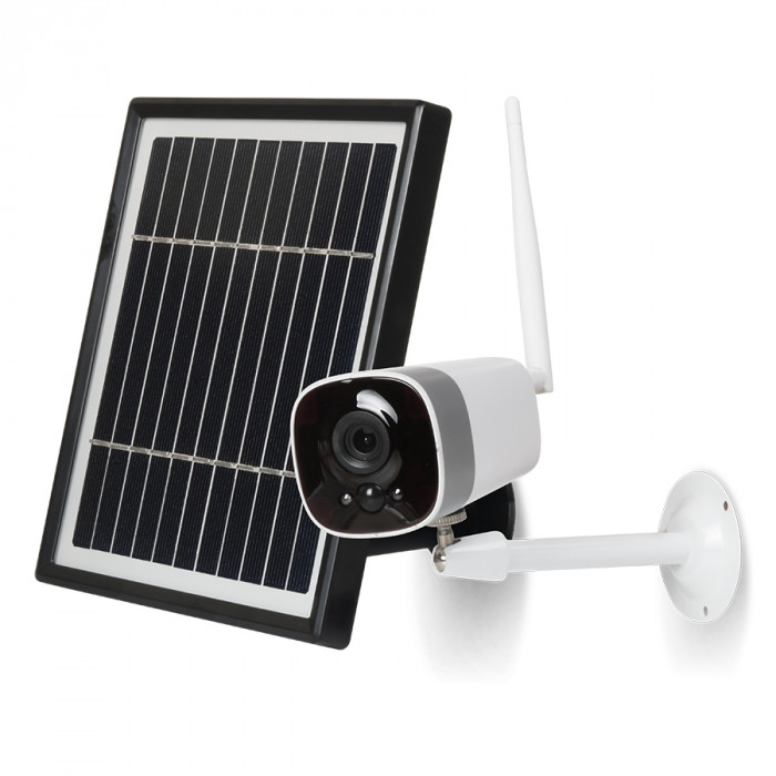 Camera de supraveghere solara cu acumulator, panou solar separat, Wi-Fi ...