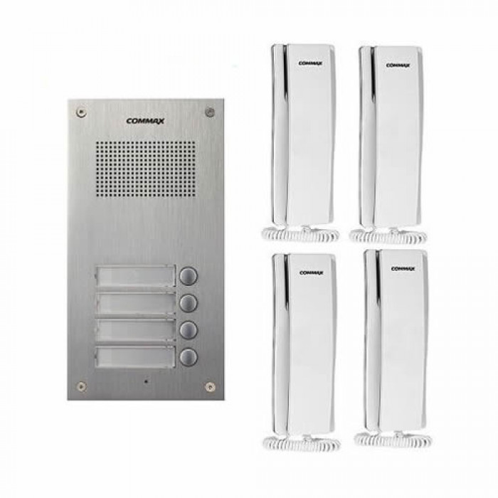 Kit interfon audio cu 4 posturi COMMAX