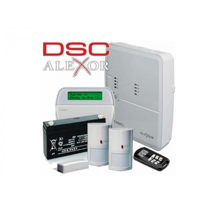 SISTEM ALARMA ANTIEFRACTIE WIRELESS DSC KIT ALEXOR