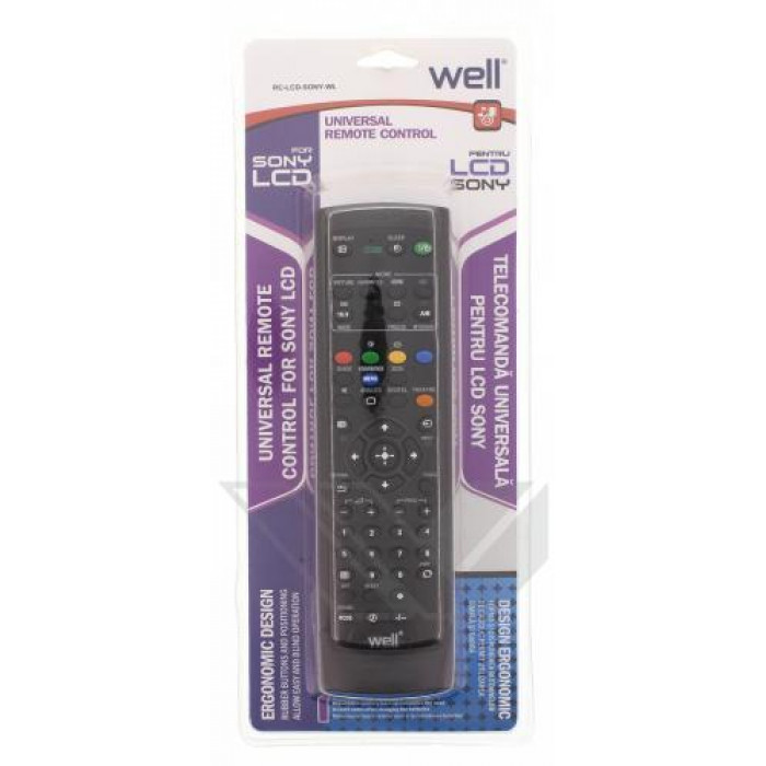 Telecomanda universala LCD Sony, Well