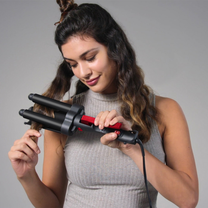 Ondulator REVLON Wave Master – Jumbo Waver RVIR3056UKE, 3 cilindri extra mari, 30 setari ...
