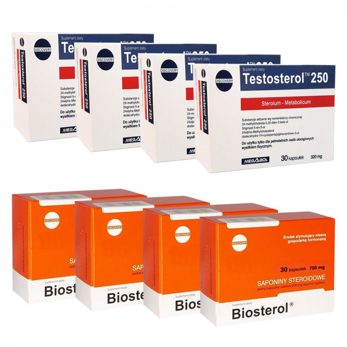 Pachet Megabol Biosterol, 120 cps plus Testosterol, 120 cps, stimulare ...