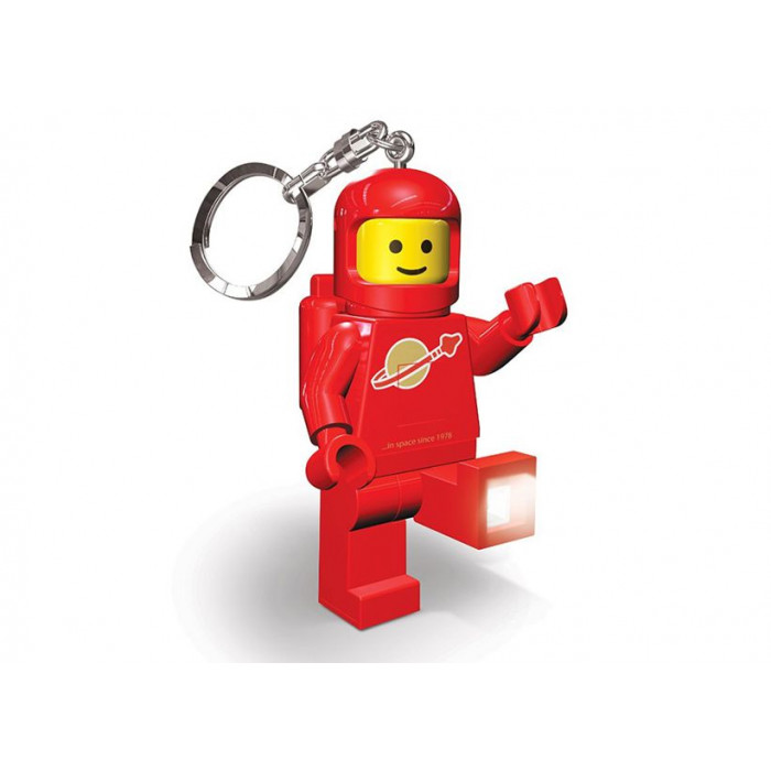Breloc cu lanterna LEGO astronaut rosu