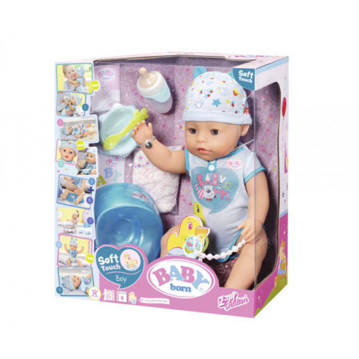 Bebelus baiat interactiv cu corp moale Baby Born