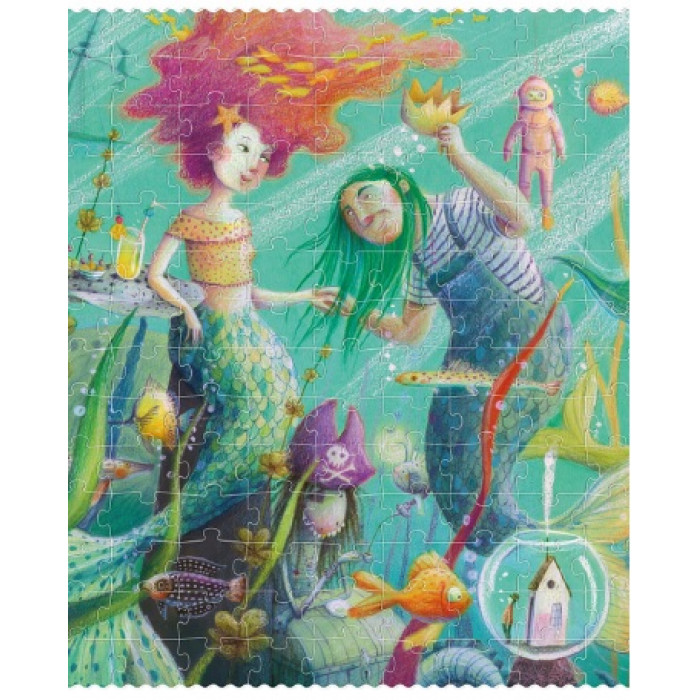 Puzzle Sirena cu sclipici 350 piese Londji