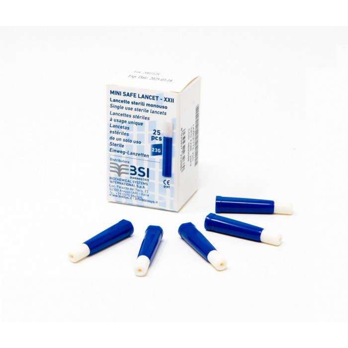 LANCETTE 23G - Ace sterile, cu auto-intepare, 25buc/set