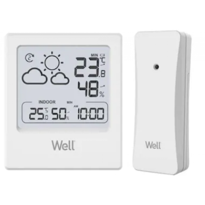 Statie meteo digitala, senzor wireless, raza 100 m, temperatura si ...