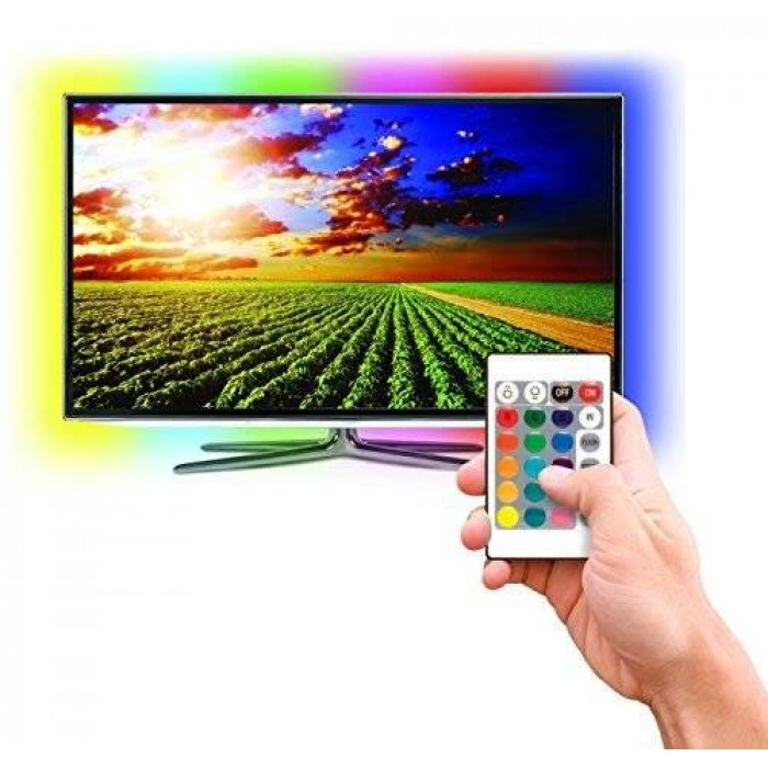 Kit banda LED RGB Lumina ambientala TV Monitor Mobilier