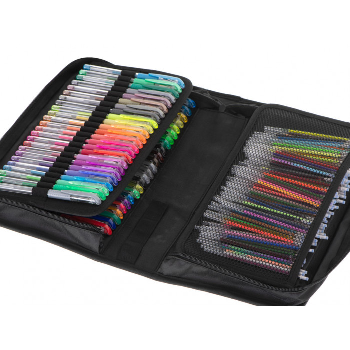 Set 242 piese, Pixuri cu gel multicolor + Rezerve + Carte de colorat ...